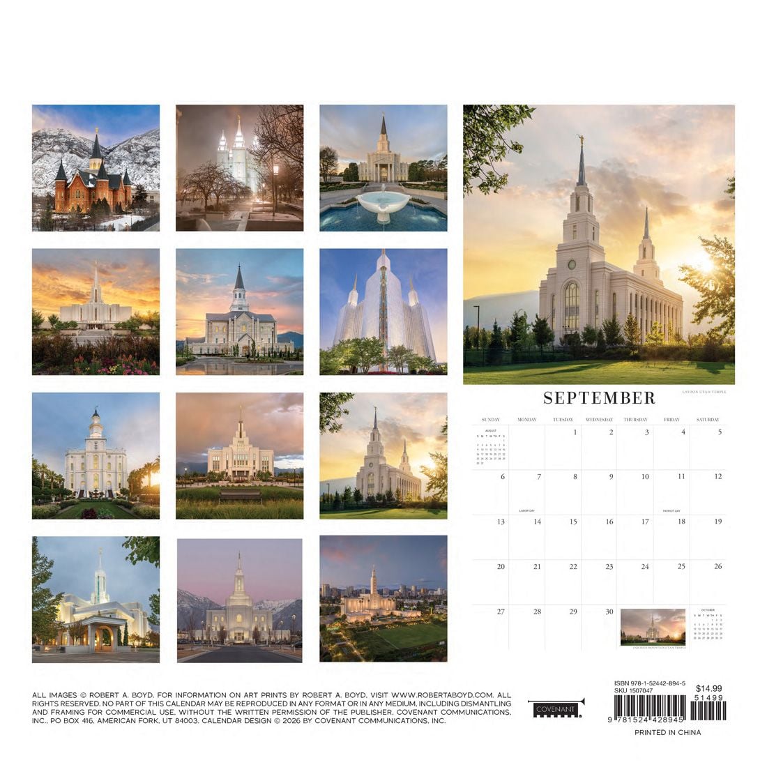 2026 Temple Calendar - Heaven on Earth. Robert A. Boyd Fine Art and LDS ...